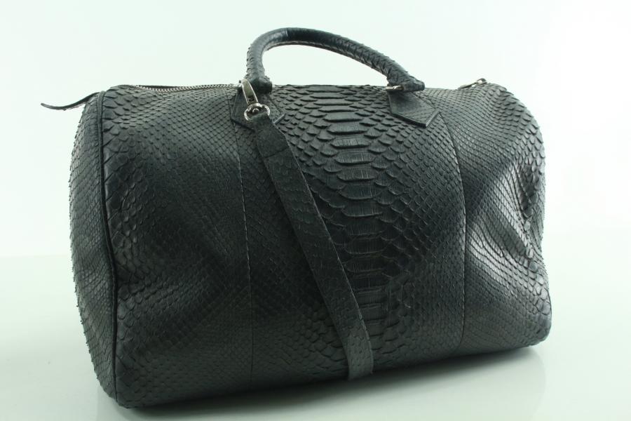 빈티지코코 오리지널Black Genuine Python보스턴백, Snake BAG 스네이크스킨헤리티지