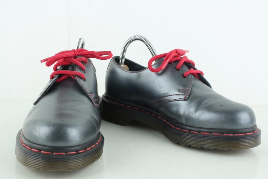 닥터마틴 1461 59라인 크리스마스 한정판 레드 스티치 차콜 로우 워커(UK3/220±5mm)
